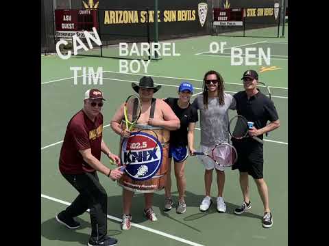 Tim, Ben, Brooke And Barrel Boy Play Tennis - YouTube