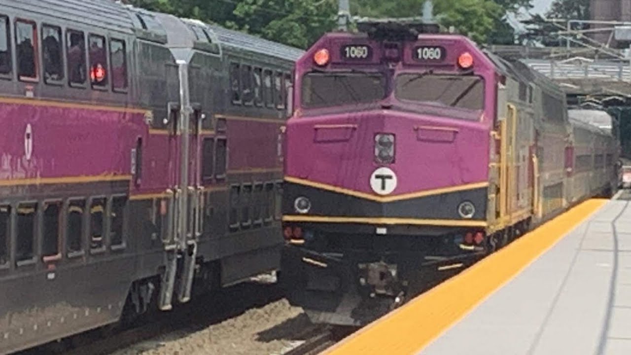 MBTA/Amtrak Inbound/Outbound trains - YouTube