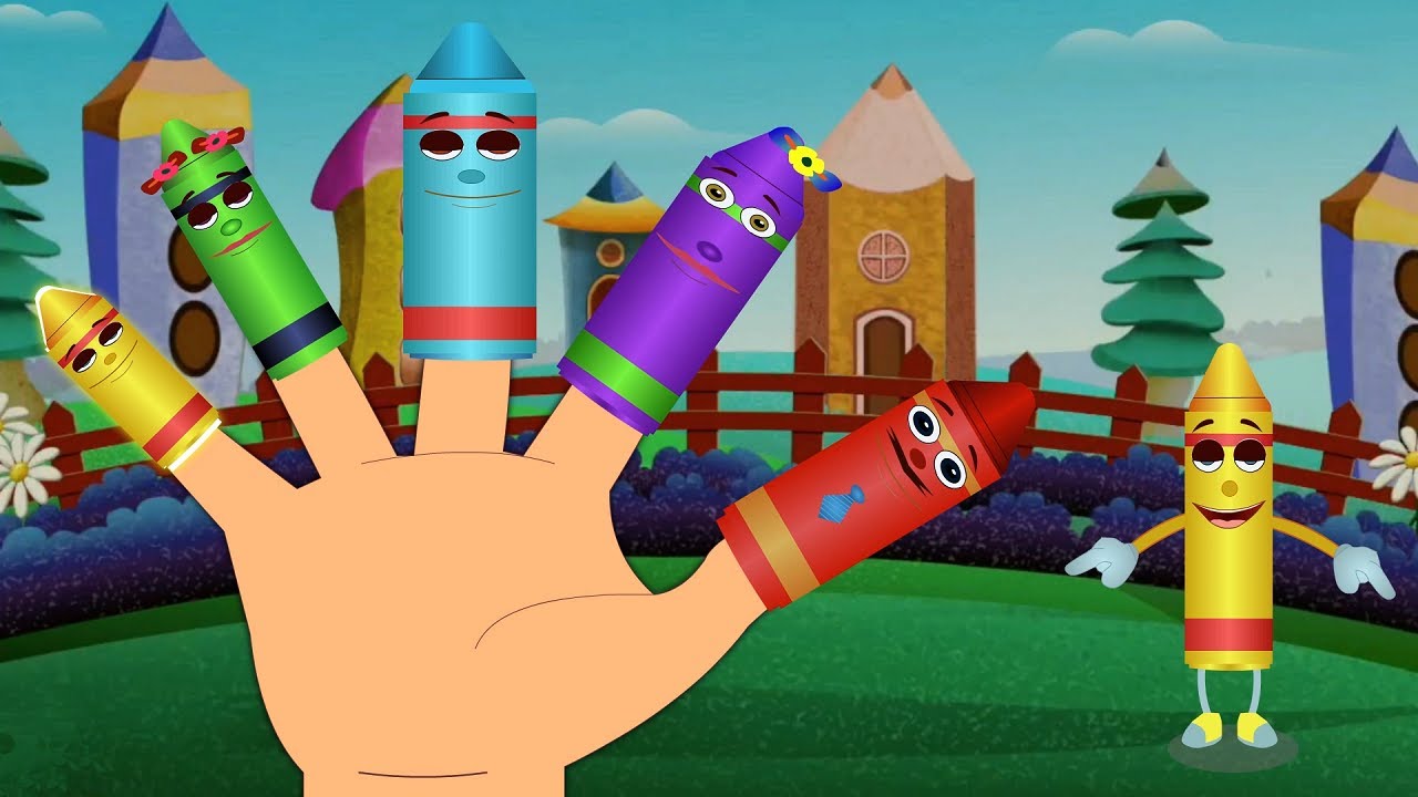 Crayons finger family - kids Rhymes song || #kidsrhymes #kidsstory # ...