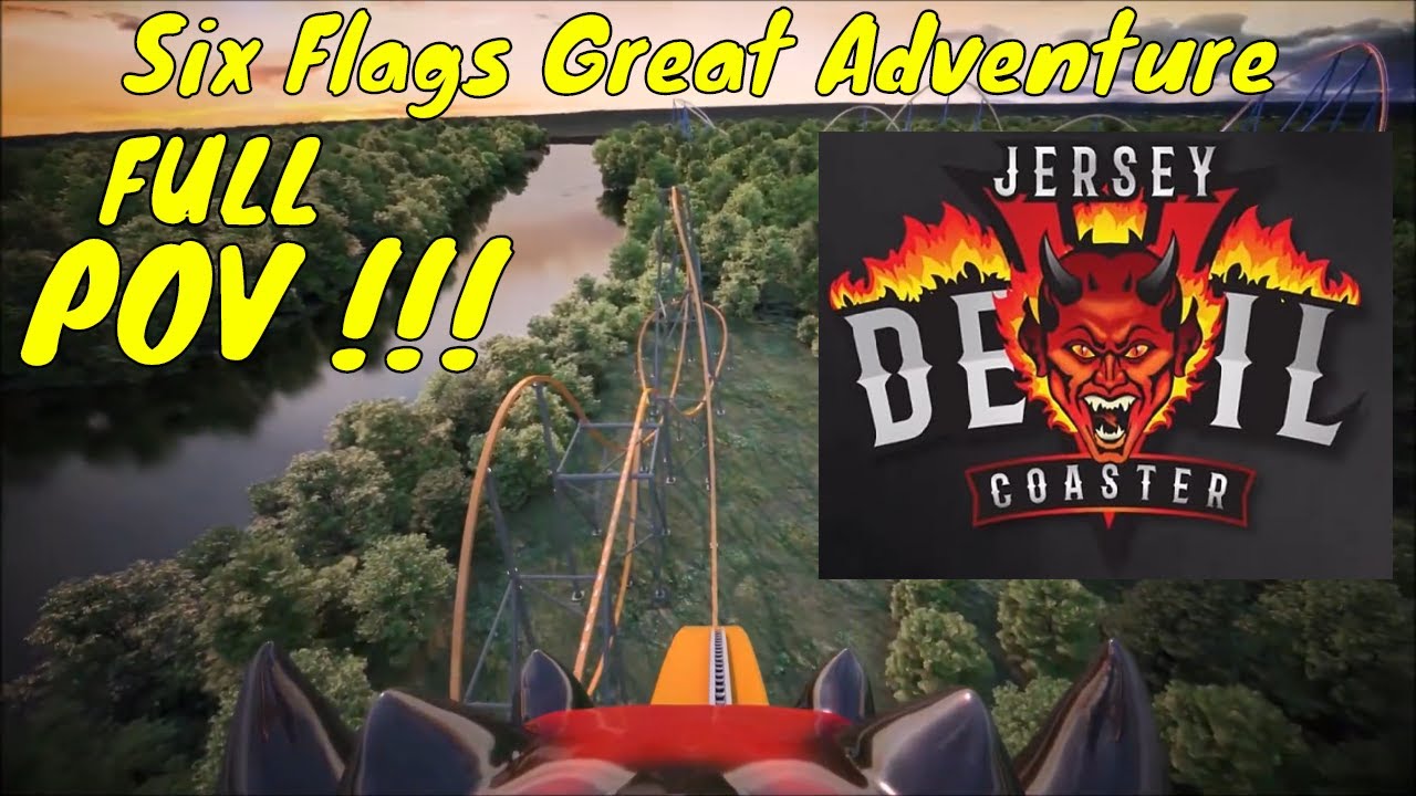 Jersey Devil POV single rail roller coaster Six Flags Great Adventure ...