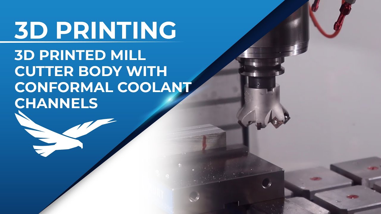 3D Printed Mill Cutter Body with Conformal Coolant Channels on ...