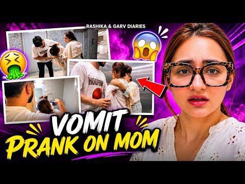 Vomit Prank on Mom🩸🤮|| Extreme wrong reactions 😂|| Saare Pite mummy se 🫨|| Rashika&GarvDiaries
