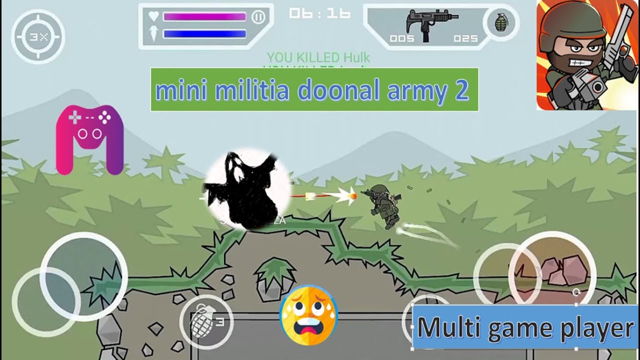 Multi game player | mini militia doonal army 2 - YouTube