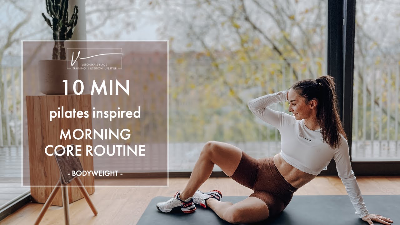 Pilates Inspired MORNING CORE ROUTINE | no equipment | no repeat | home ...