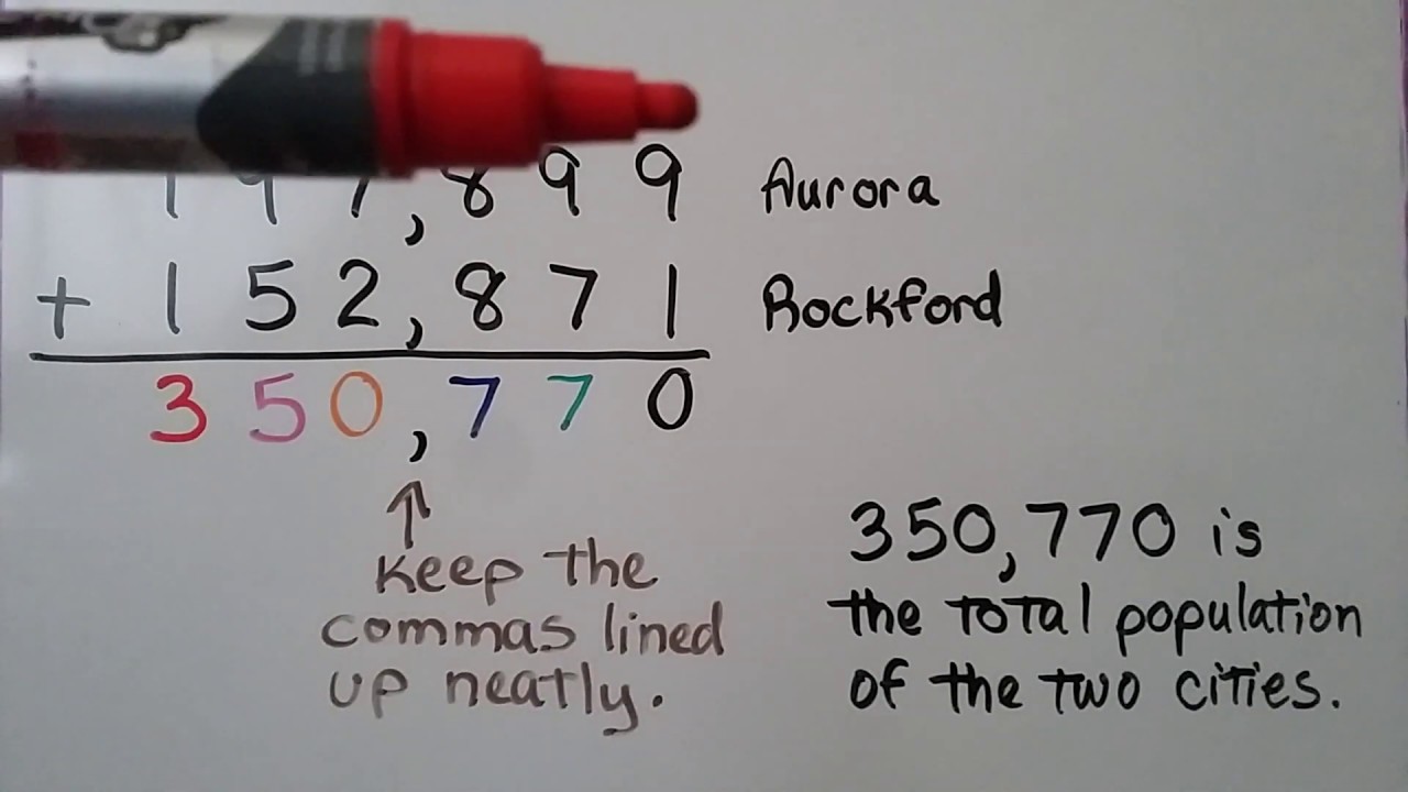4th Grade Math 1 6 Add Whole Numbers With Regrouping Renaming YouTube 4th Grade Math 1 6 Add Whole Numbers With Regrouping Renaming YouTube