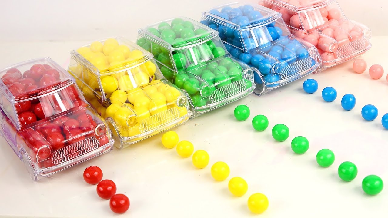 Candy Gumball Mini Cars Surprise Learn Colors And Disvover Insects ...