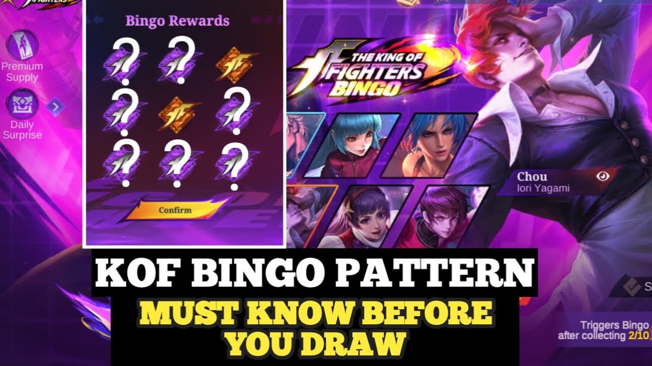 KOF BINGO PATTERNS // Must watch before you wasted your diamonds💎 Tips ...