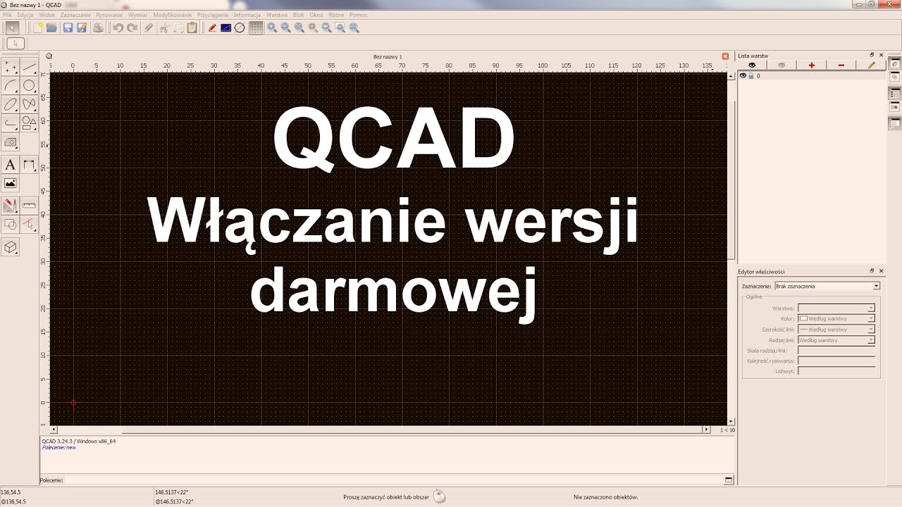 QCAD Włączanie wersji Community Edition - YouTube