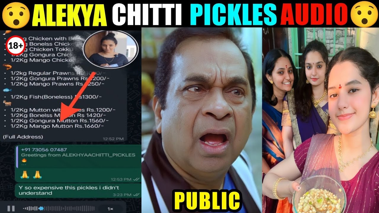 Alekhya Chitti Pickle's 🔥 Viral Audio 🔊Meme Troll video in Telugu ...
