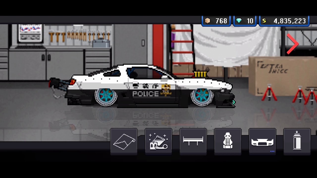 Pixel car racer: Ford Mustang Police - YouTube