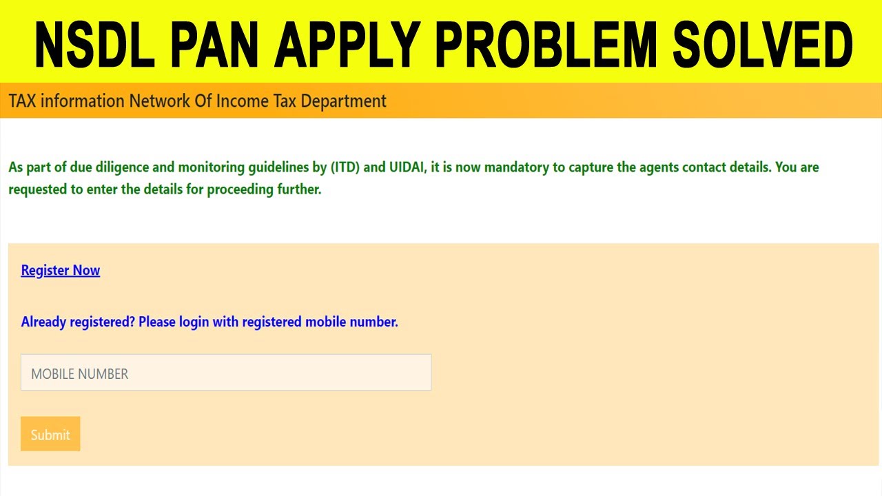 NSDL Pan Apply Problem | How to solve Nsdl pan apply | Pan Apply ...