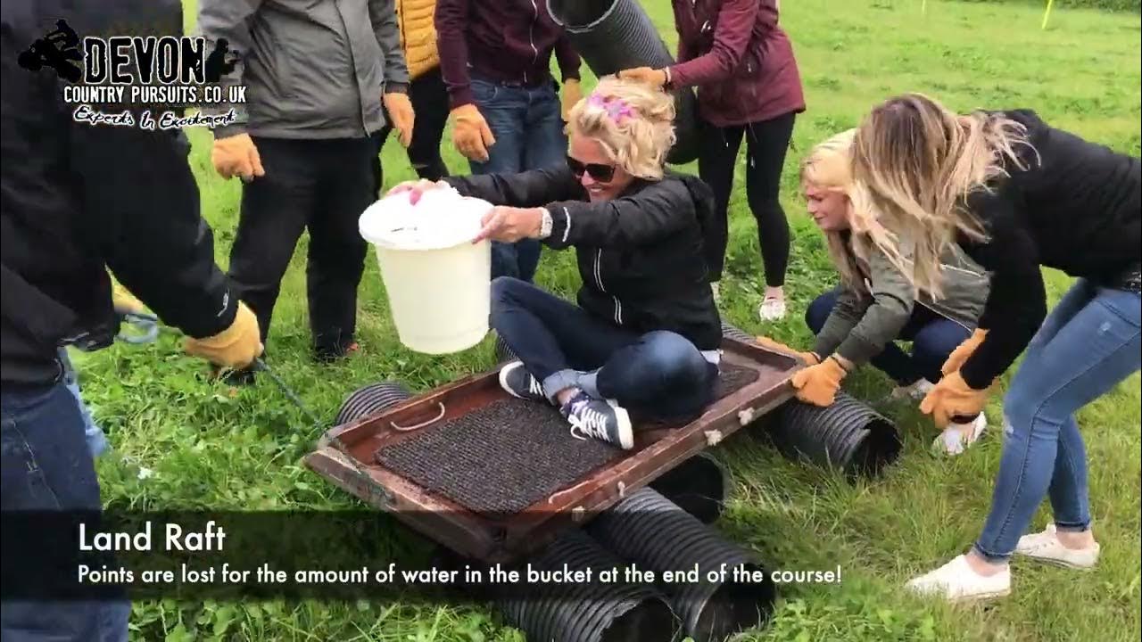 Land Raft - Team Building Activity - Exeter, Devon - YouTube