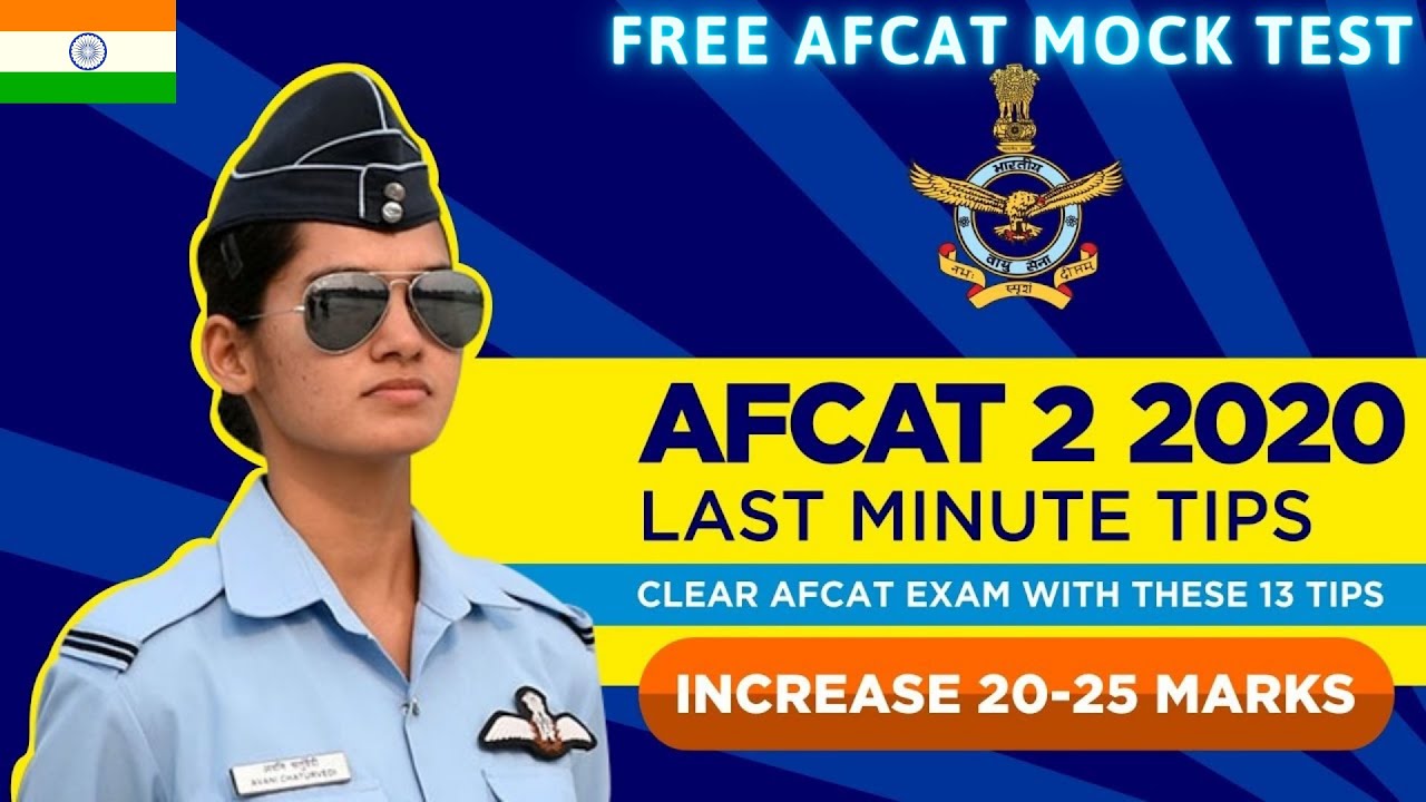 AFCAT 2 2020 Last Minute Tips | Free AFCAT Mock Test | Score 180+ Marks ...