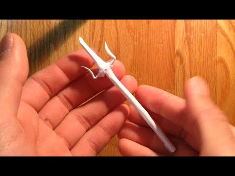 Origami trident - YouTube