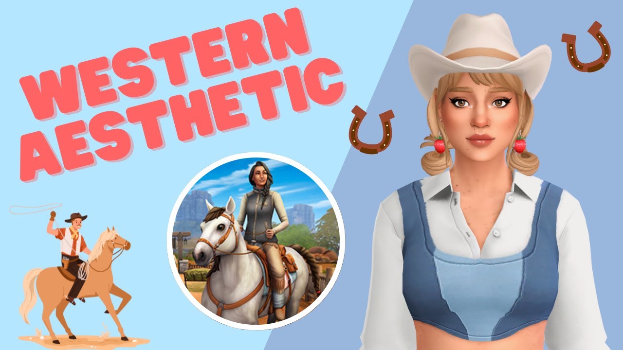giving my sims western style outfits | the sims 4 - YouTube