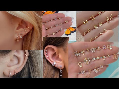 Ear studs | Silver ear studs designs for girls | Silver Ear tops ...