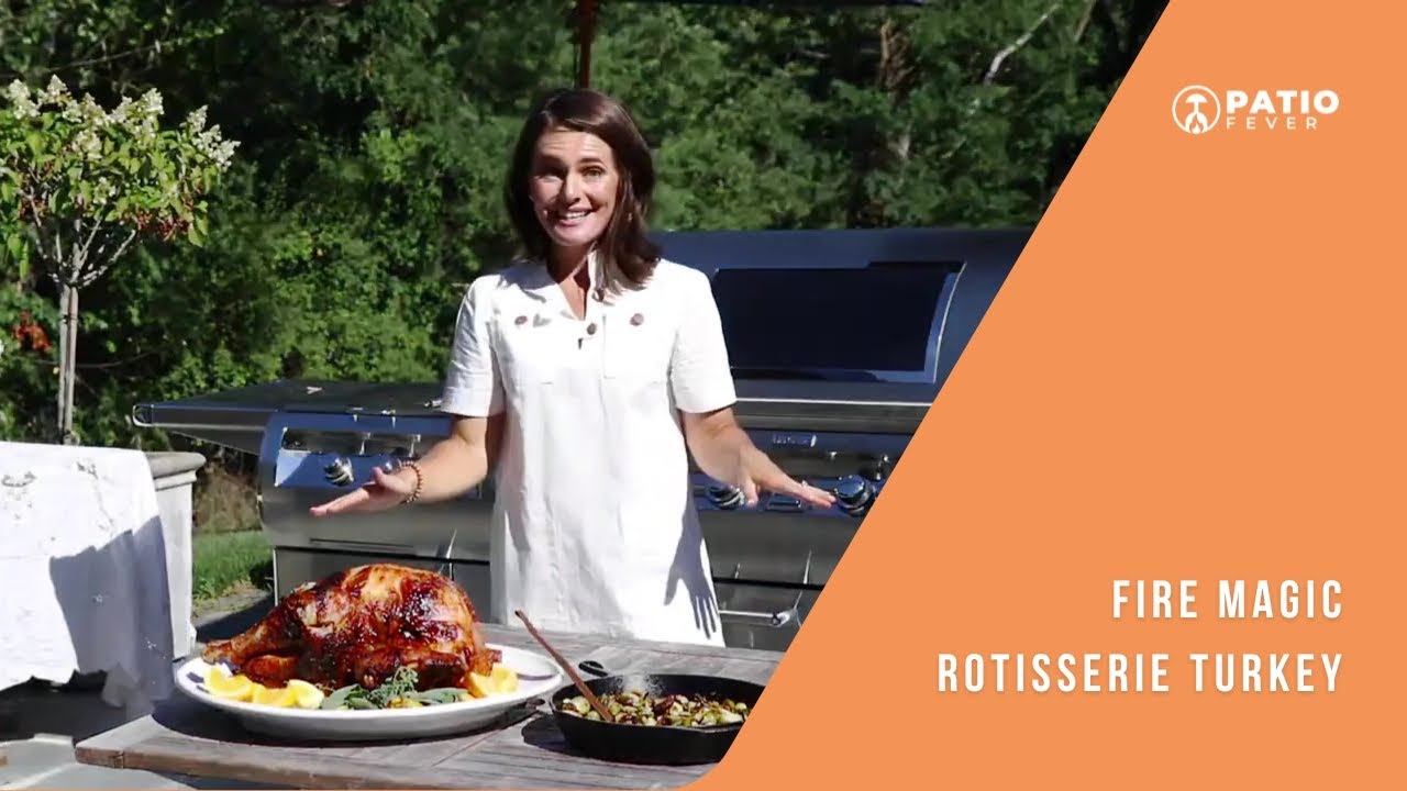 Anna Rossi Cooks Rotisserie Turkey on the Fire Magic Grill - YouTube