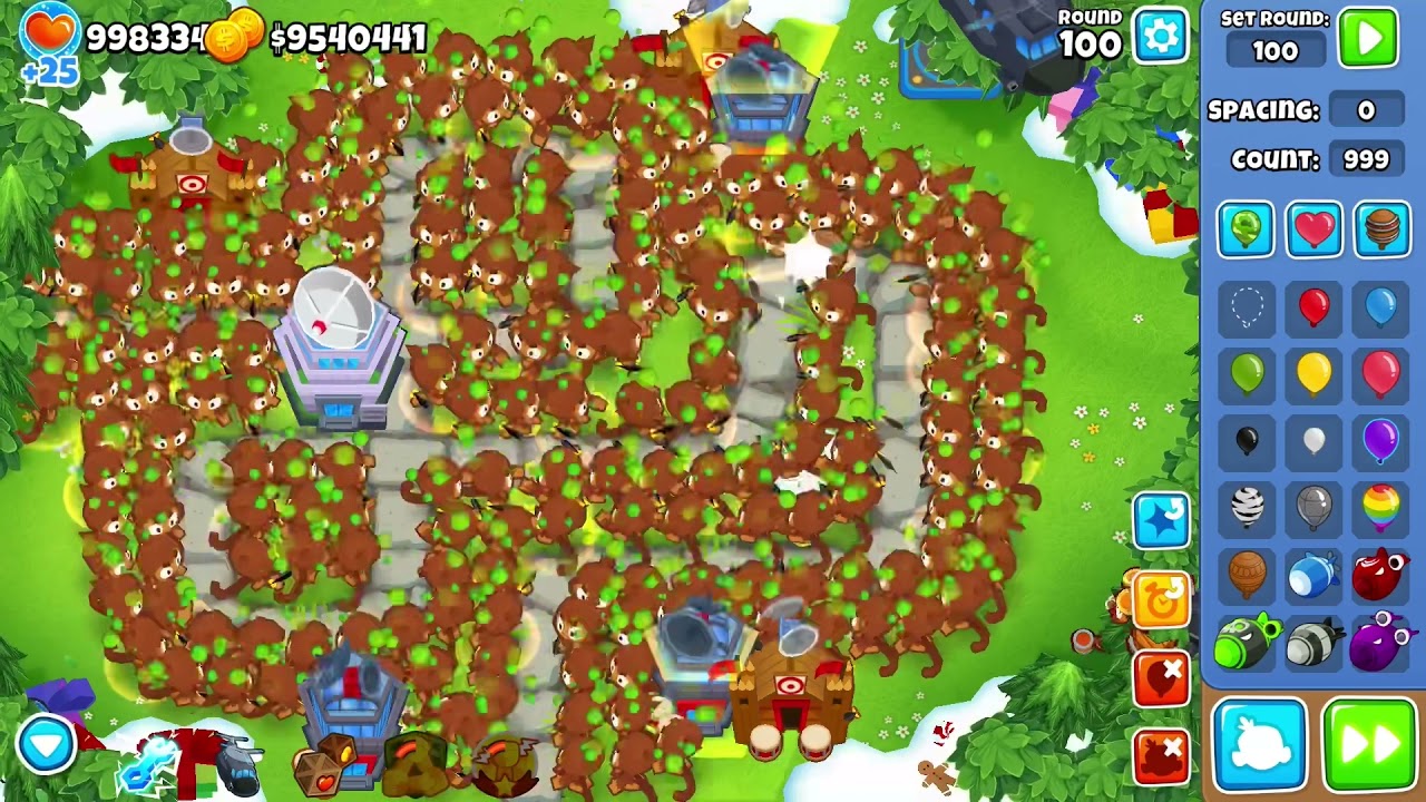 basic dart monkeys BEAT round 100 - YouTube
