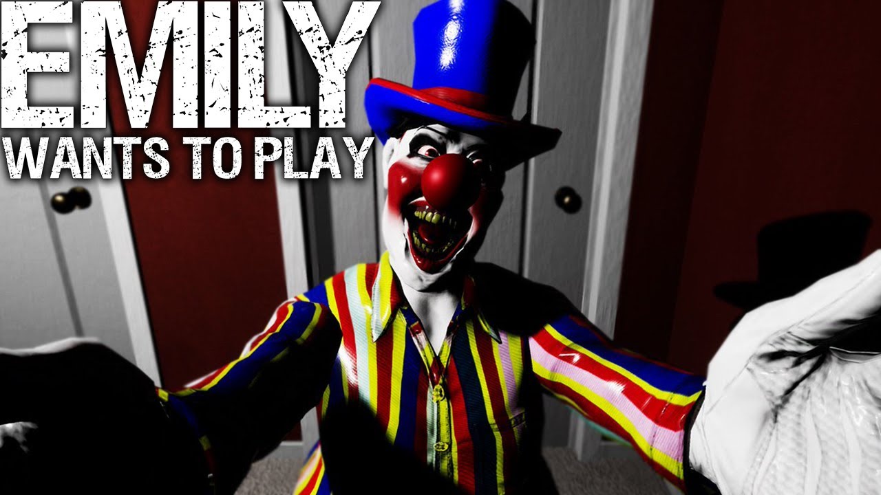 CHASED AROUND BY SCARY CLOWN AND DEMON CHILD | Emily Wants to Play ...