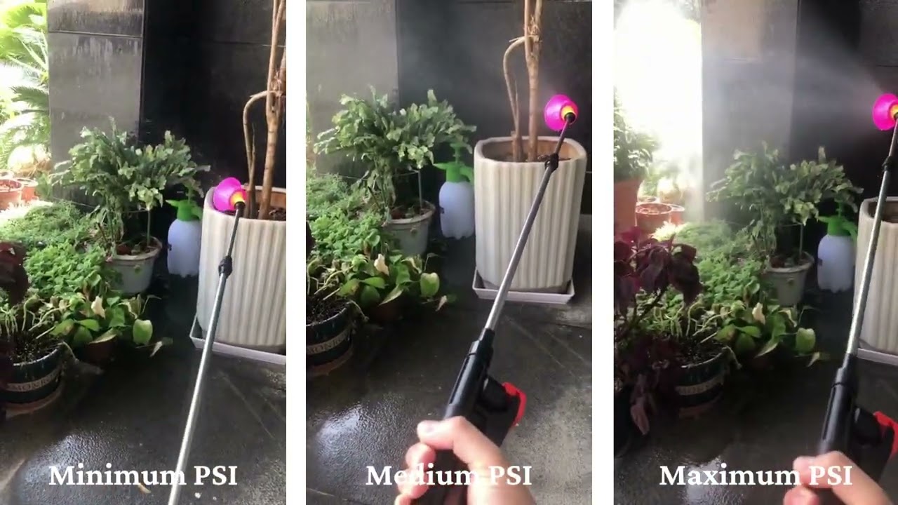 Different PSI of the backpack sprayer from NP Global - YouTube