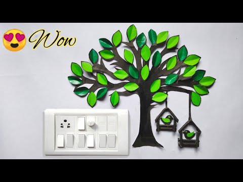 Diy Wall Hanging Craft Ideas | Tree Wall Decor Ideas | Switch Board Decoration