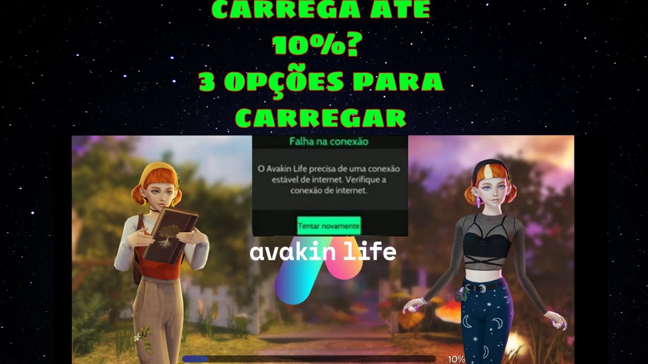 Como entrar no avakin life, carrega até 10%? 3 opções para o jogo ...
