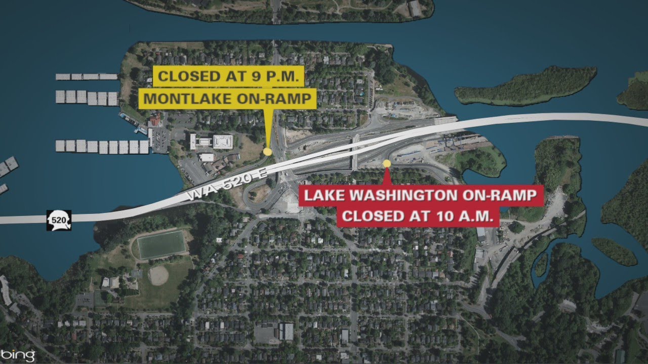 On-ramps to SR-520, off-ramps to Montlake closing | FOX 13 Seattle ...