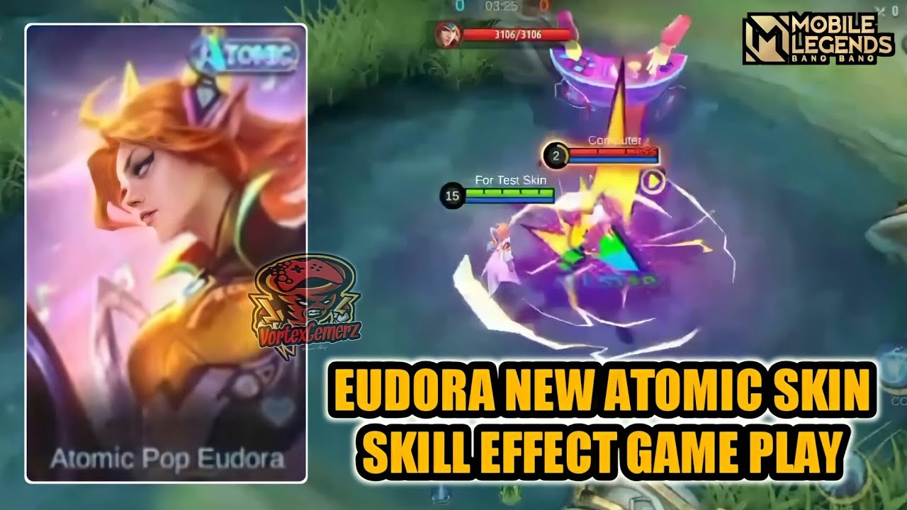 Eudora New Atomic Skin Skill Effect Game Play | New 515 Allstar 2023 ...