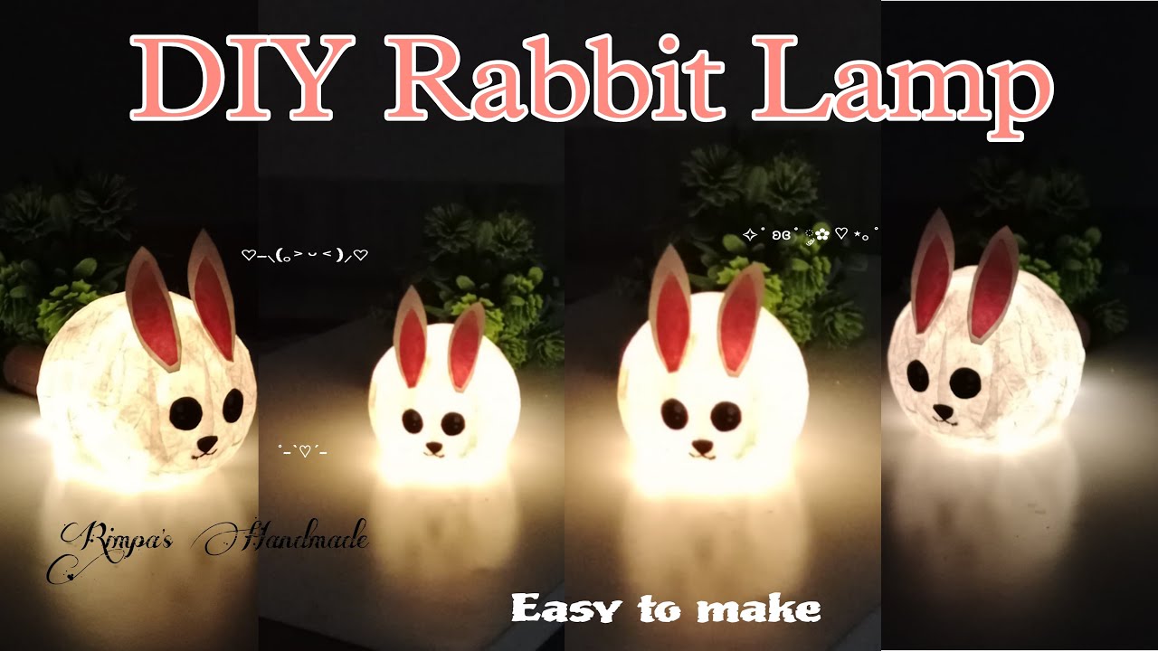 Diy rabbit making from tissue paper/tissue paper rabbit lamp/tissue ...
