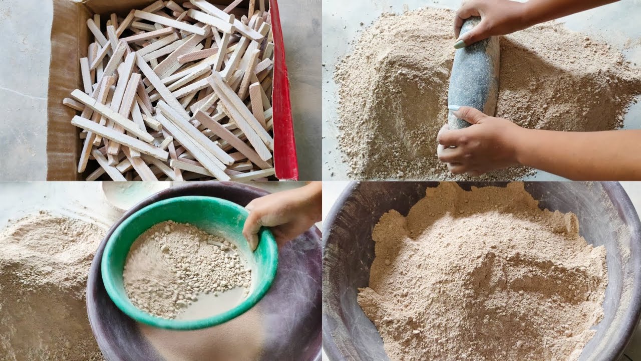 Up to 10 kg Slate pencil Powder || Making Process || Preparation video ...