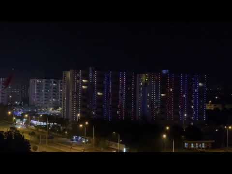 #Antalya Işık gösterili apartmanlar 😊😧 çok hoş olmuş #CalmDown