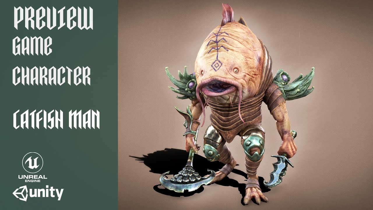 Catfish man real-time Character - YouTube