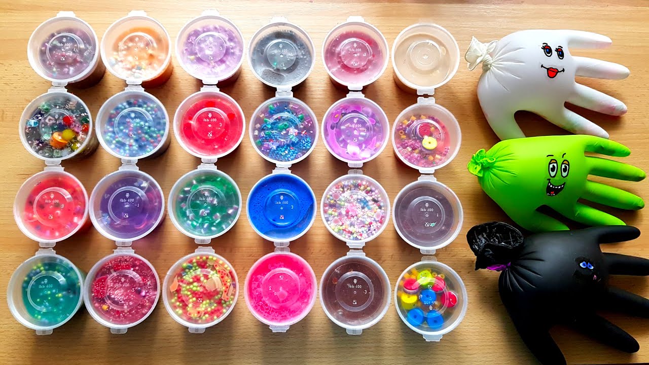 Slime Smoothie - Mixing Old Slimes and More Stuff - Crunchy Slime - YouTube
