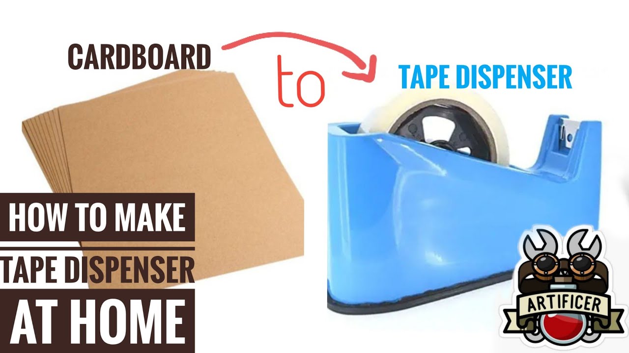 How to make Tape dispenser at home with cardboard | TAPE DISPENSER ...