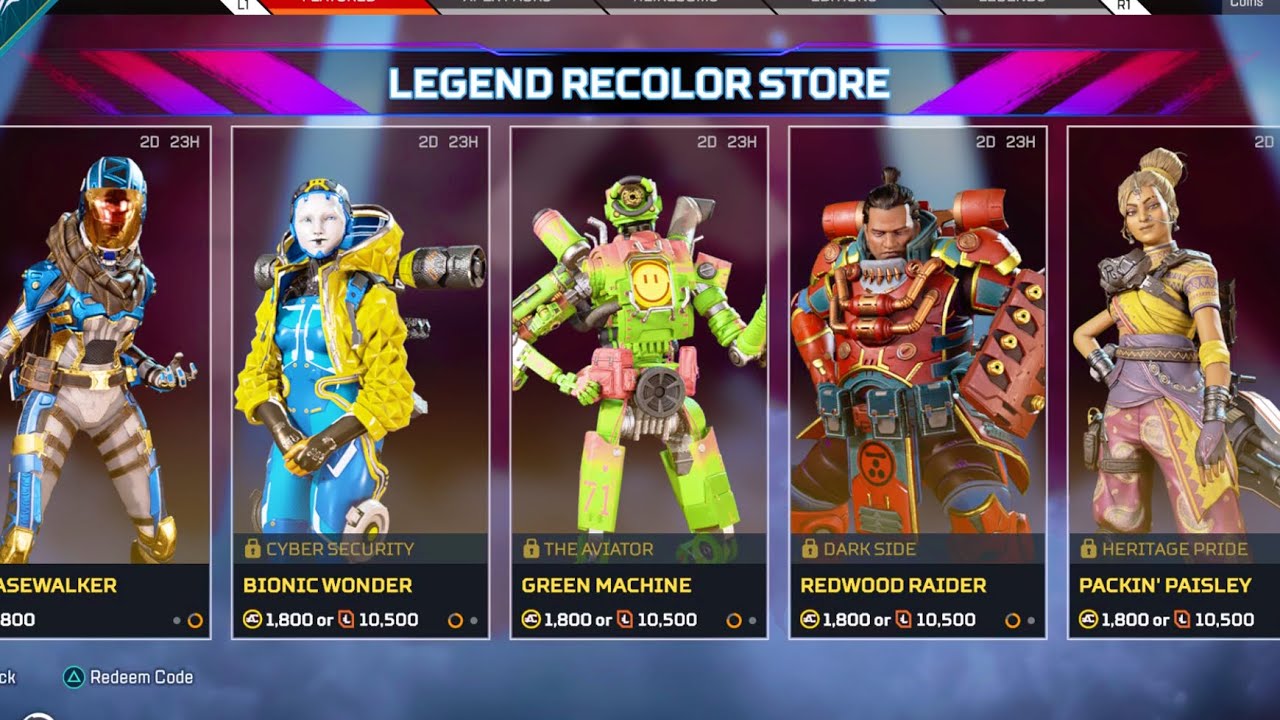 Apex Legends - Legends Recolor Store #4 - YouTube