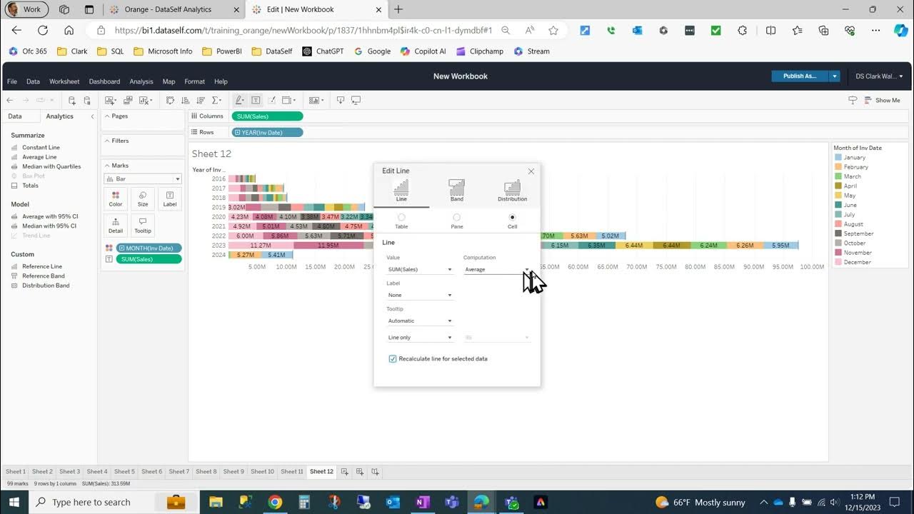 DataSelf Shorts: Tableau Bar Chart showing grand totals. - YouTube