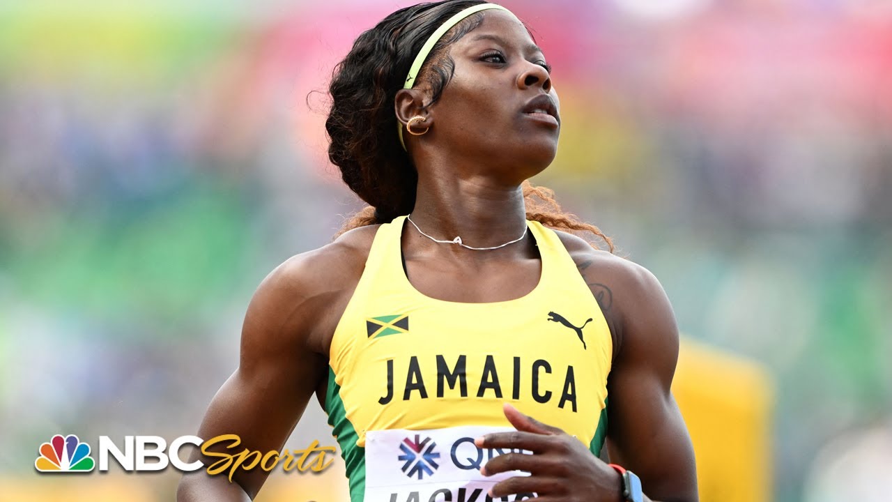 Shericka Jackson cruises into 100m semifinals, eyeing another podium ...