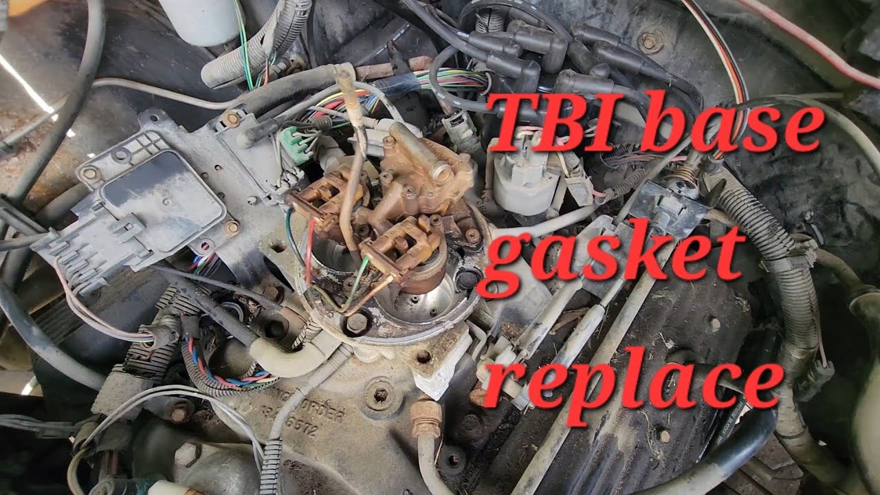 Replacing the throttle body base gasket 5.7 Chevy. Chevrolet 350 TBI ...