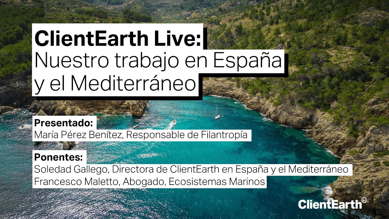 ClientEarth Live: Nuestro trabajo en España y el Mediterráneo - YouTube