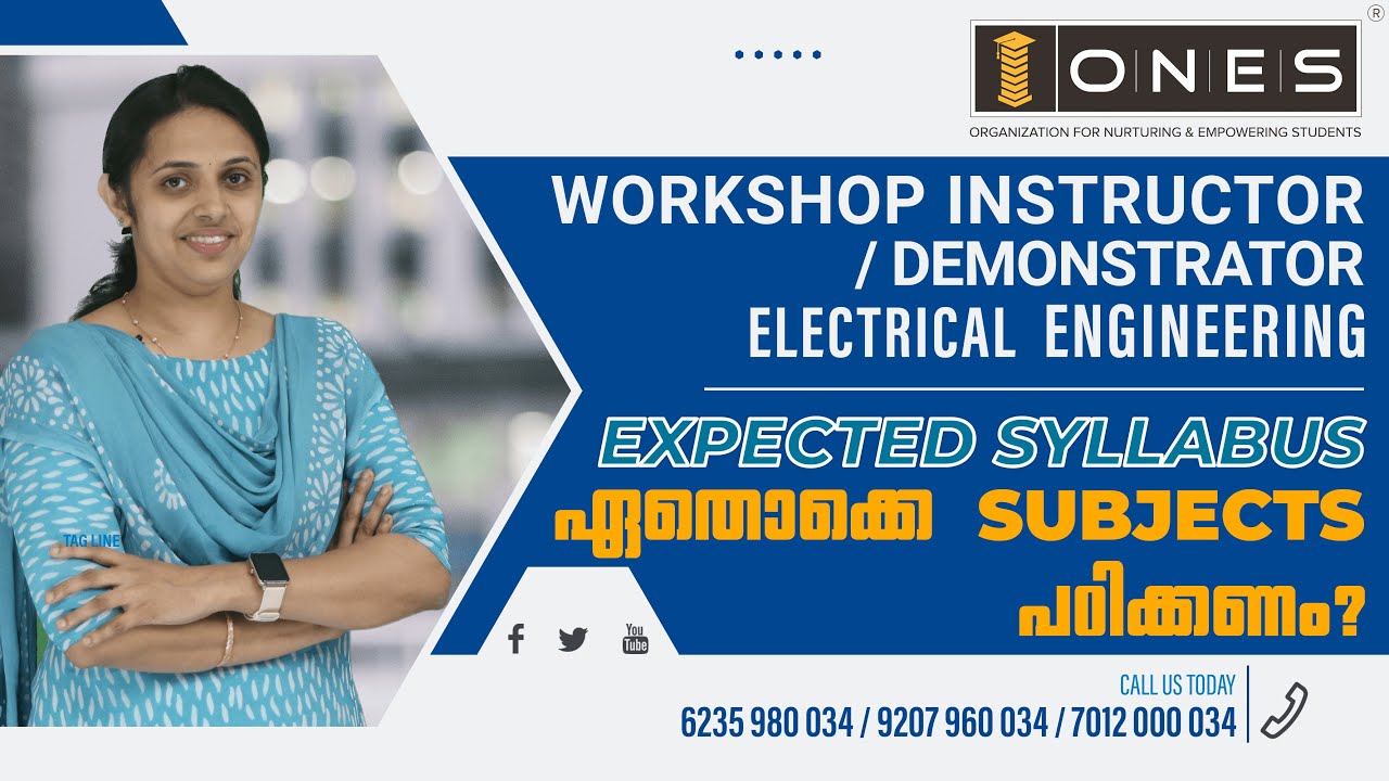 Workshop Instructor / Demonstrator | Electrical | Grade 2 | 678/2022 | Expected Syllabus | ONES ...