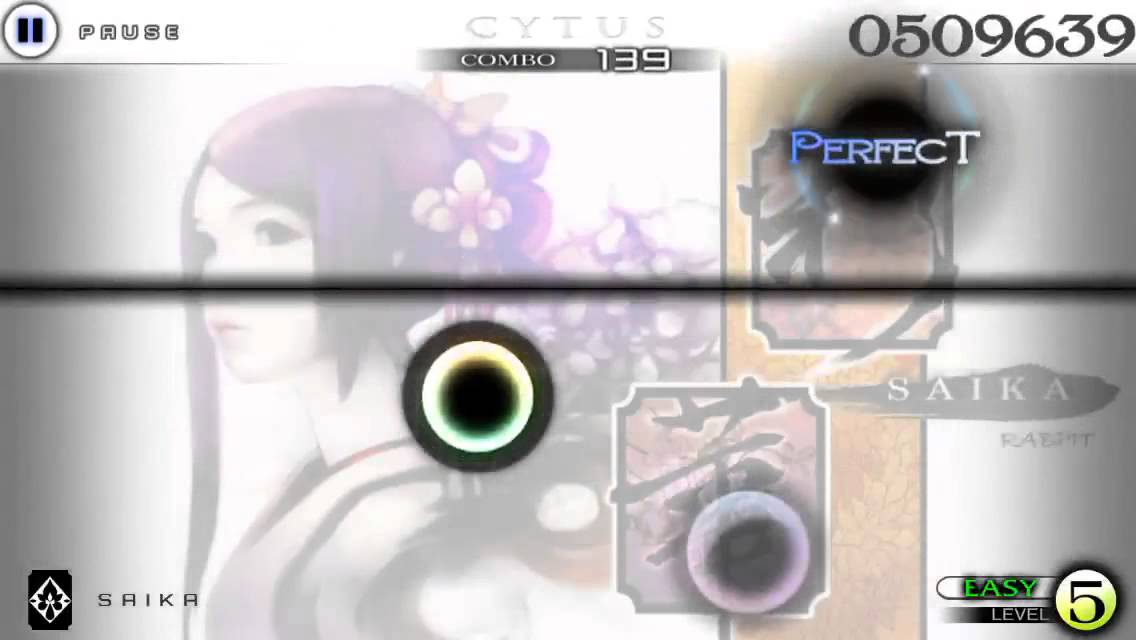Cytus Gameplay - Saika(Easy) - 1000000 - YouTube
