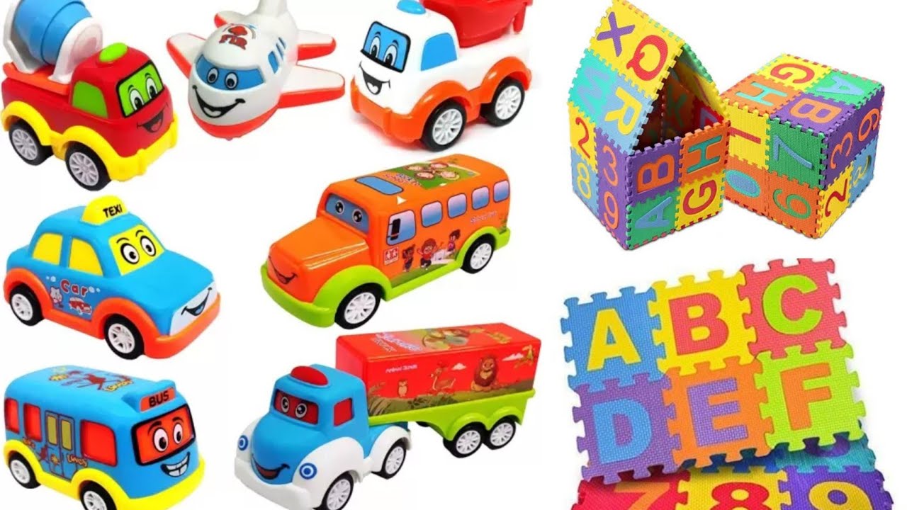 kids gadi wala toys । kids alphabet learning । kids games in jungle ...