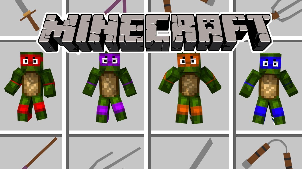 Minecraft - TEENAGE MUTANT NINJA TURTLES NEED HELP! (TMNT Mod, Leonardo ...