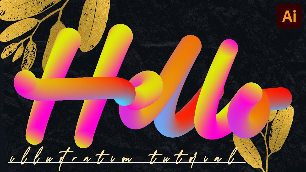 3D Text Illustration Art tutorial || Adobe Illustrator ||#illustrator # ...