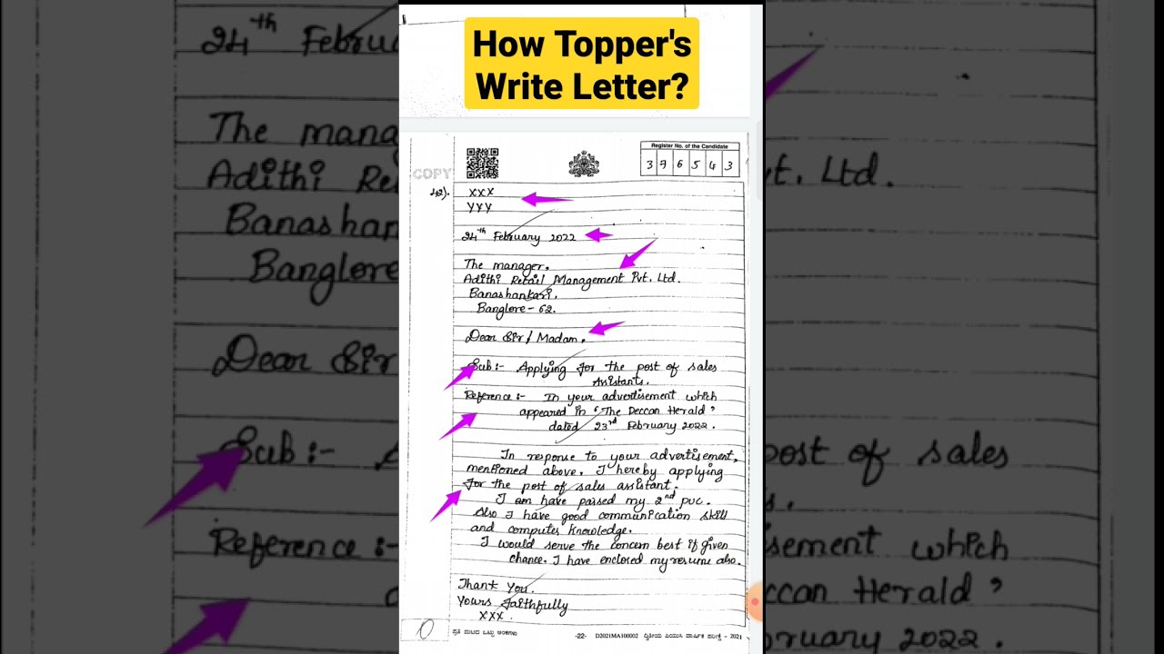 2nd PUC Letter Writing How Toppers Write Letters Get Full 5 Marks 2nd PUC Letter Writing How Toppers Write Letters Get Full 5 Marks