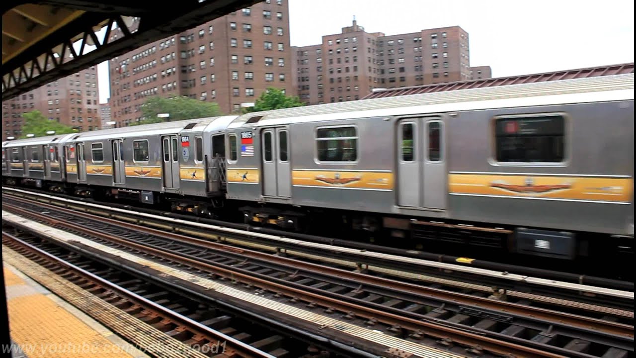 IRT Subway: R62A (1) train at 225th Street (Marble Hill) - YouTube
