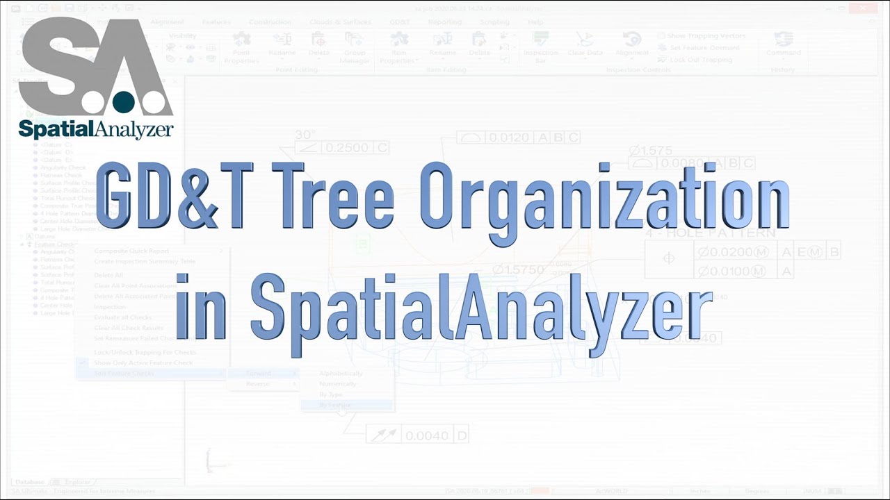 GD&T Tree Organization in SpatialAnalyzer - YouTube