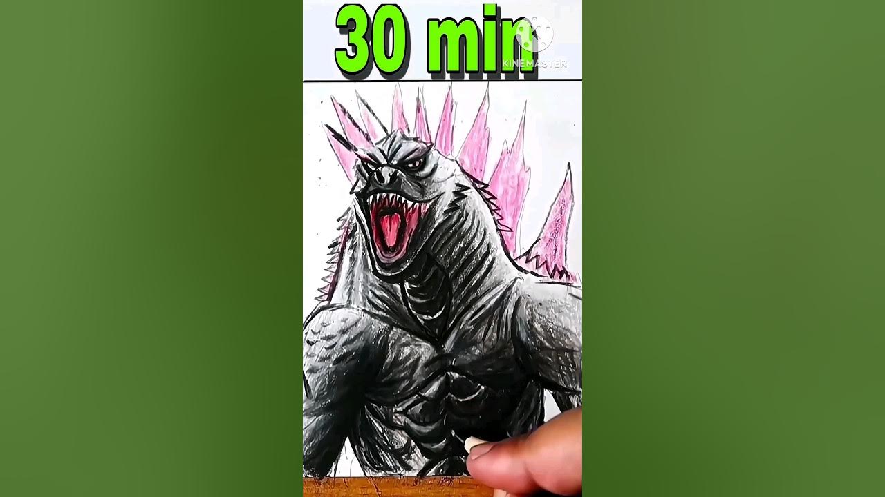 Drawing GODZILLA In 30 Sec 3 Min 30 Min Godzilla X Kong The New drawing-godzilla-in-30-sec-3-min-30-min-godzilla-x-kong-the-new