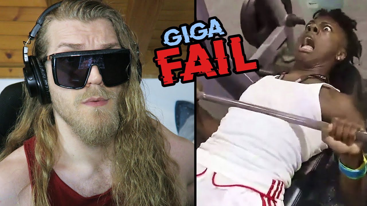 IShowSpeed Fails MISERABLY on the Bench Press | Speed Bench Press Fail ...