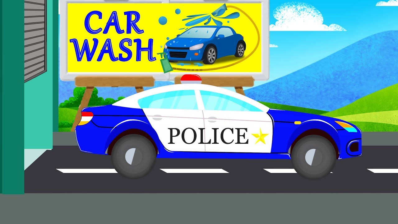 Police car wash | Car Wash | Video For Kids And Toddlers - YouTube